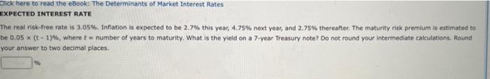 Solved MATURITY RISK PREMIUM The real risk-free rate is | Chegg.com