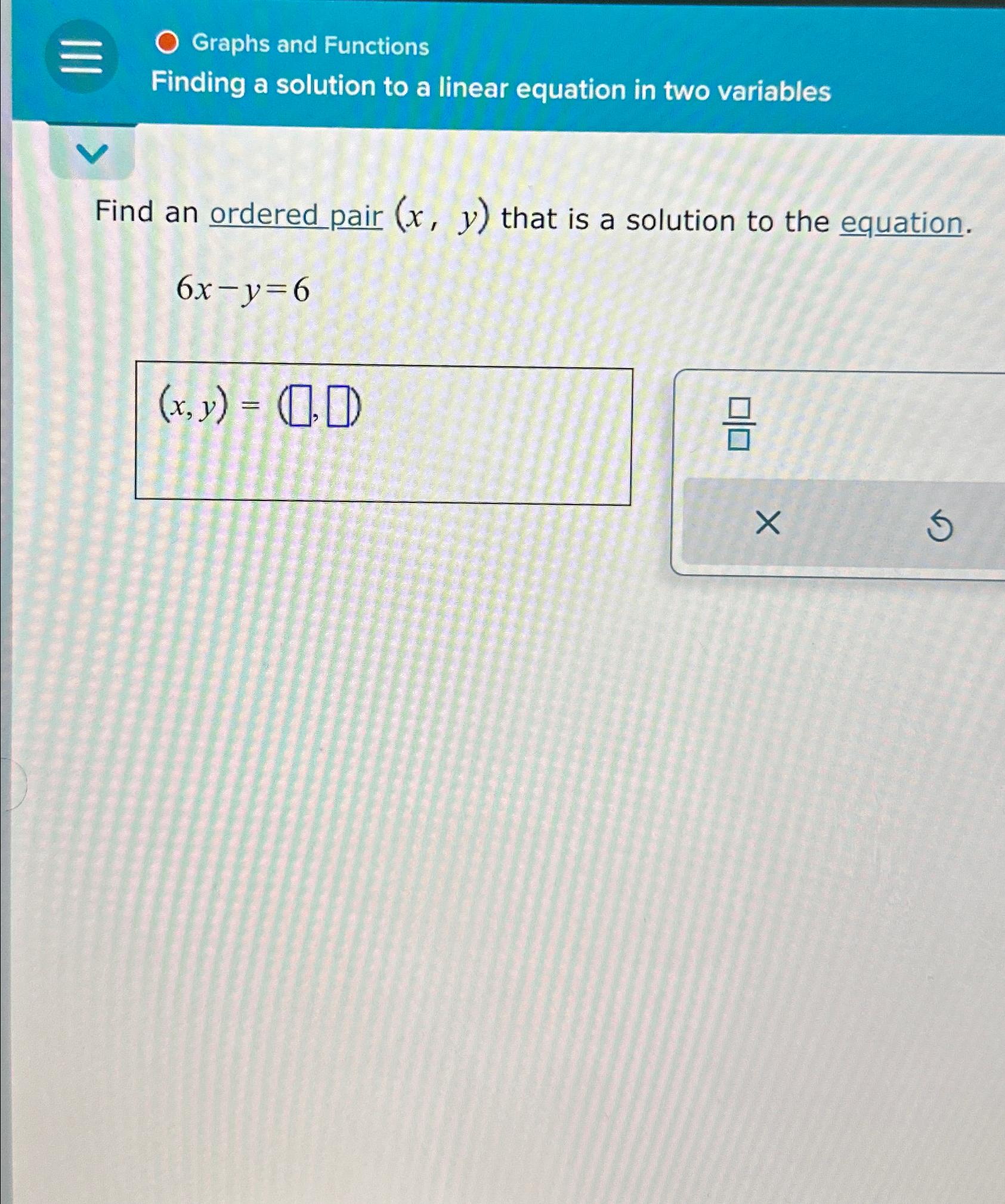 Solved Graphs And Functionsfinding A Solution To A Linear