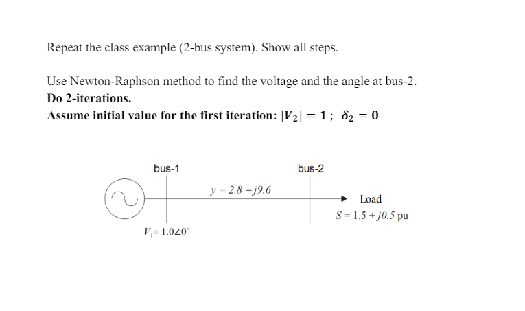 Solved Repeat the class example (2-bus system). ﻿Show all | Chegg.com