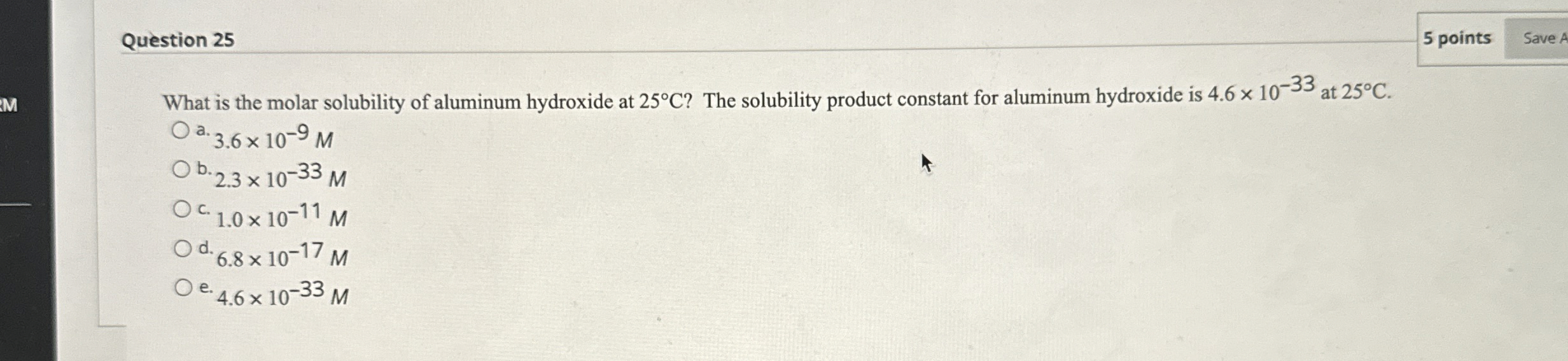 Solved Question 255 pointsWhat is the molar solubility of | Chegg.com Solved Question 255 pointsWhat is the molar solubility of | Chegg.com