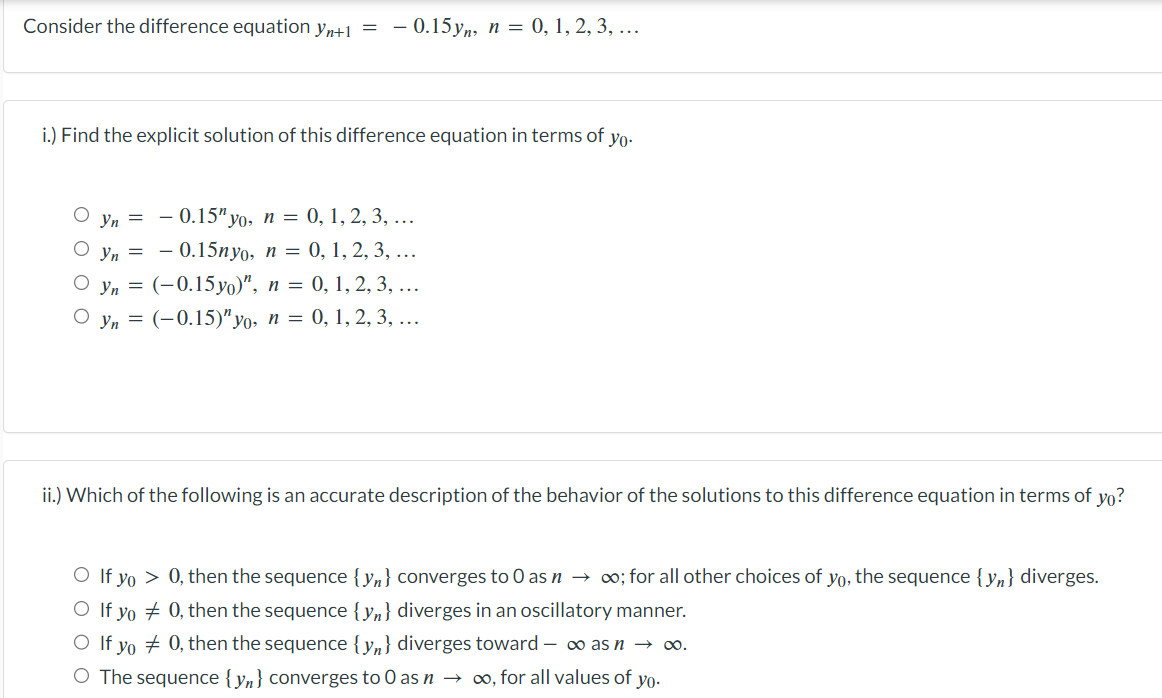Solved Consider the difference equation | Chegg.com