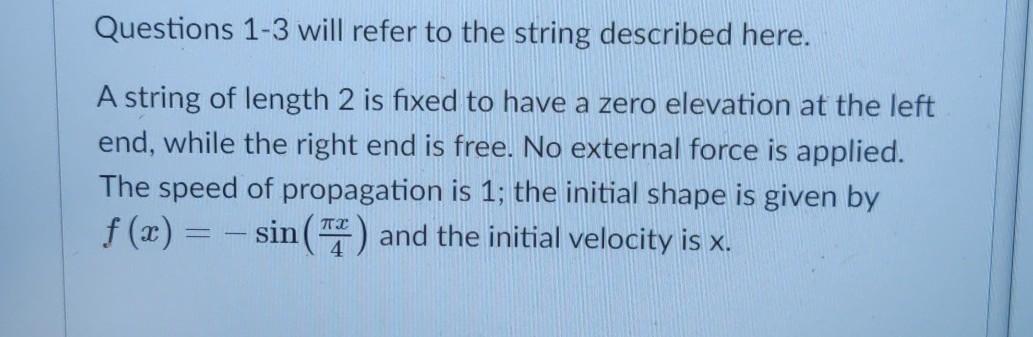 Solved Questions 1-3 will refer to the string described | Chegg.com