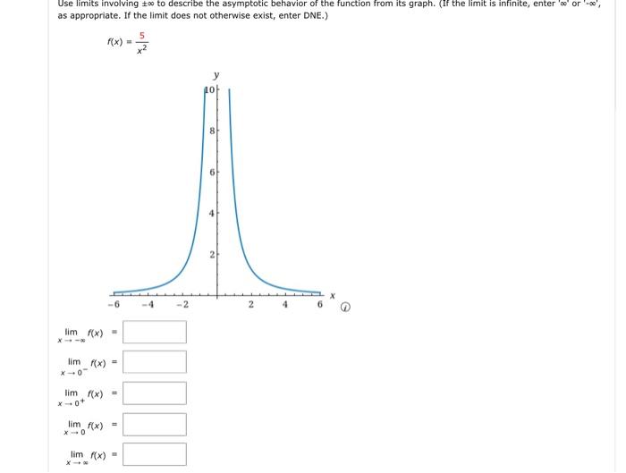 Solved Use limits involving to to describe the asymptotic | Chegg.com