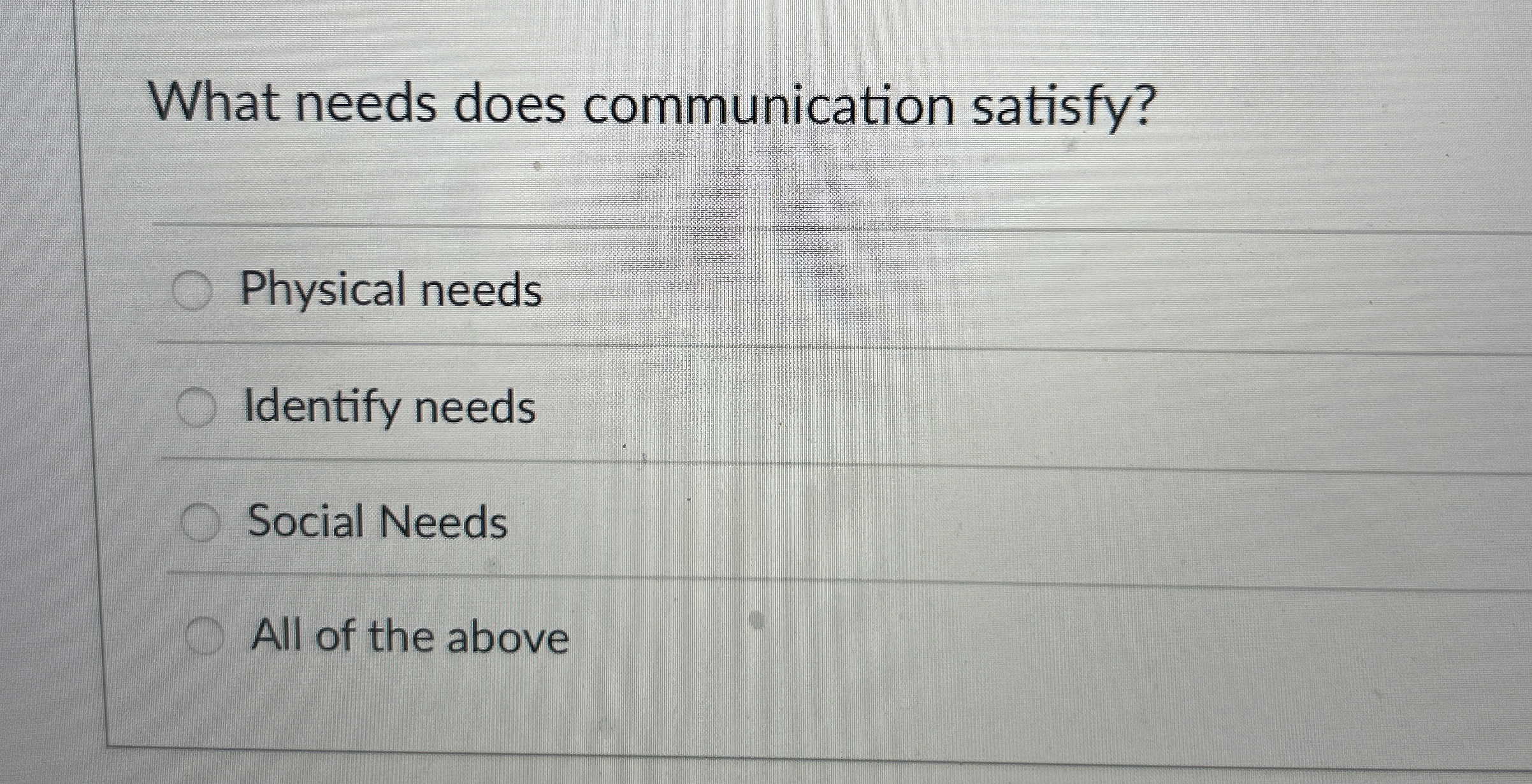 Solved What needs does communication satisfy?Physical | Chegg.com