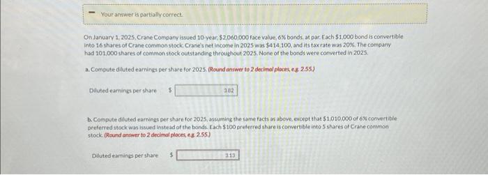 Solved On January 1, 2025, Crane Company issued 10 -year, | Chegg.com