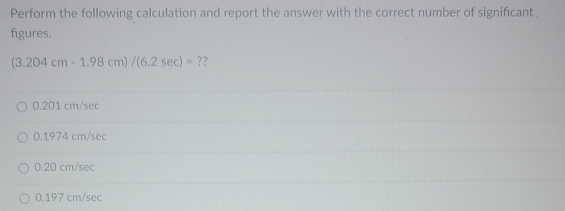 Solved Perform the following calculation and report the | Chegg.com