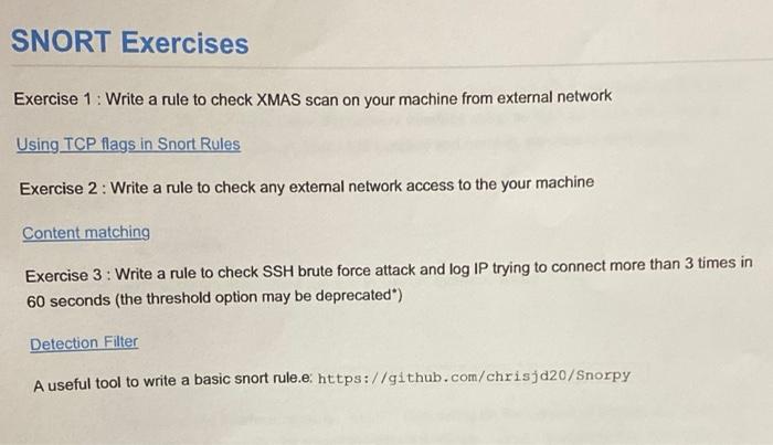 Solved Exercise 1: Write a rule to check XMAS scan on your | Chegg.com