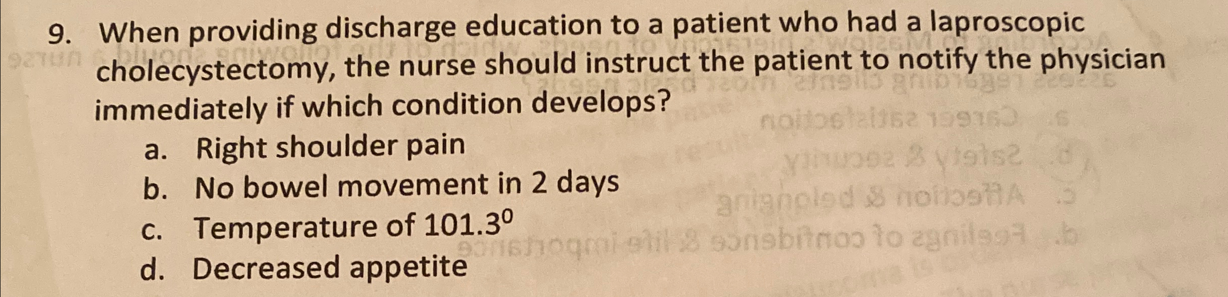Solved When providing discharge education to a patient who | Chegg.com