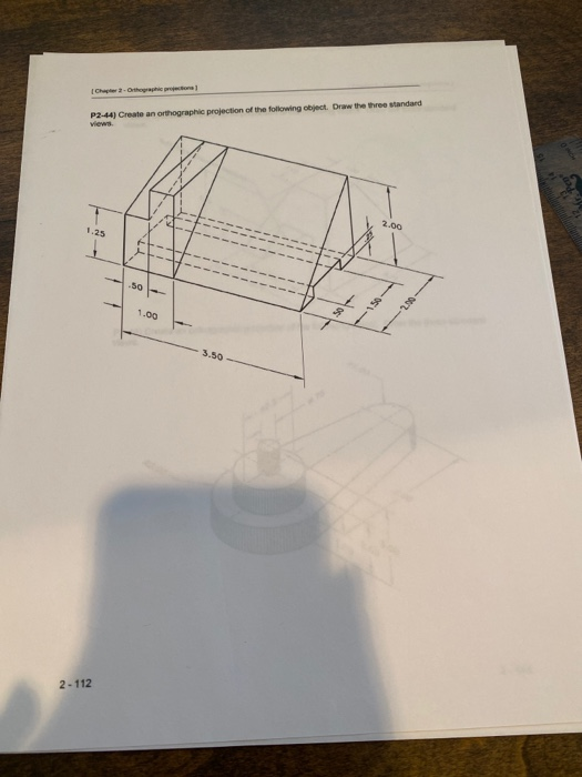 Solved Chapter 2 - Orthographe projections Name: Date: | Chegg.com