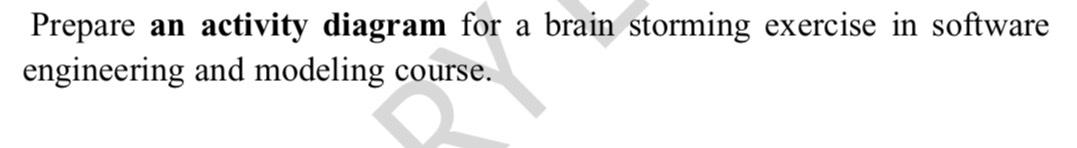 Solved Prepare an activity diagram for a brain storming | Chegg.com
