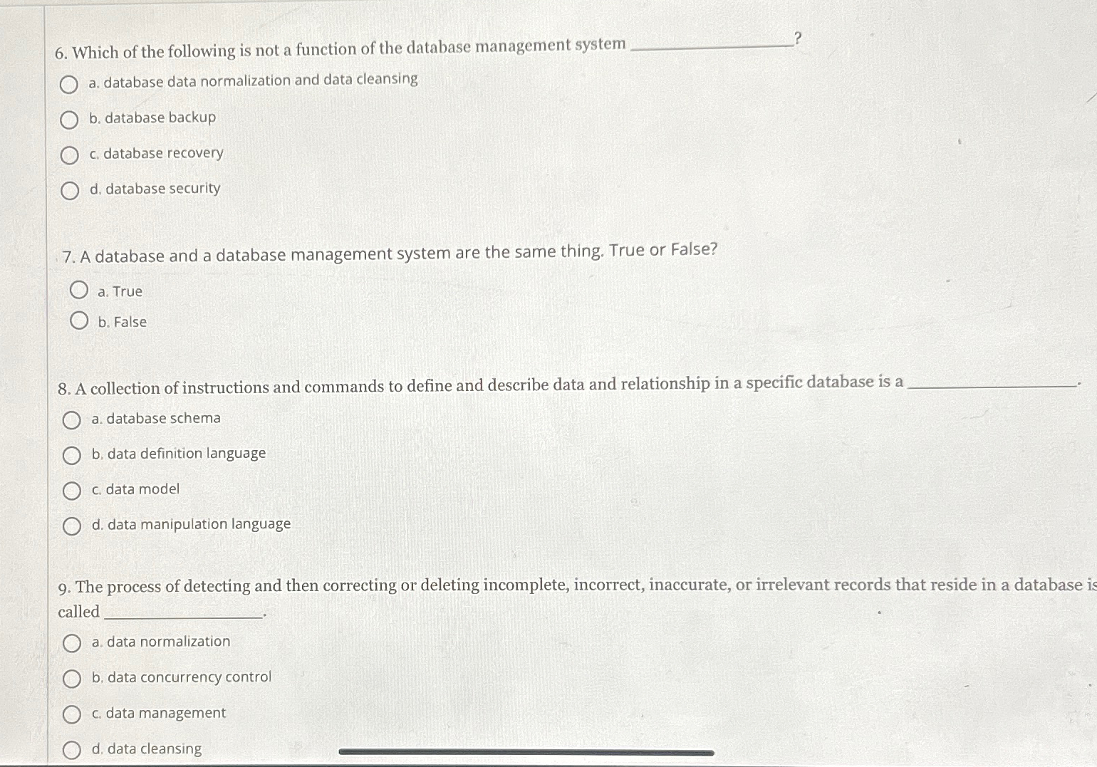 Solved Which of the following is not a function of the | Chegg.com