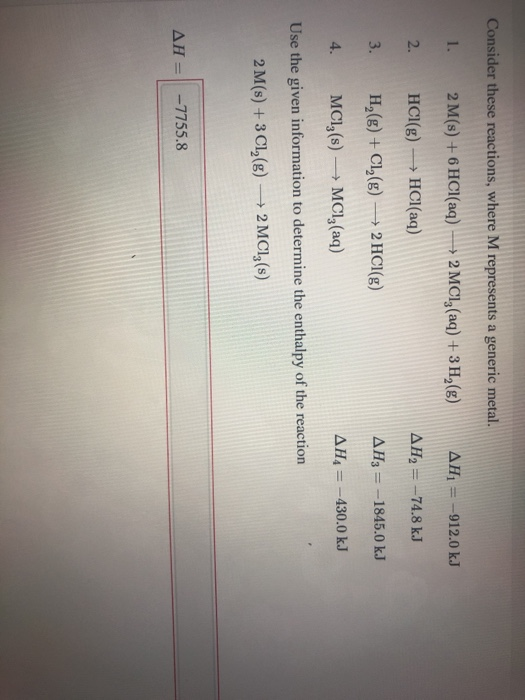 Solved Consider these reactions, where M represents a | Chegg.com