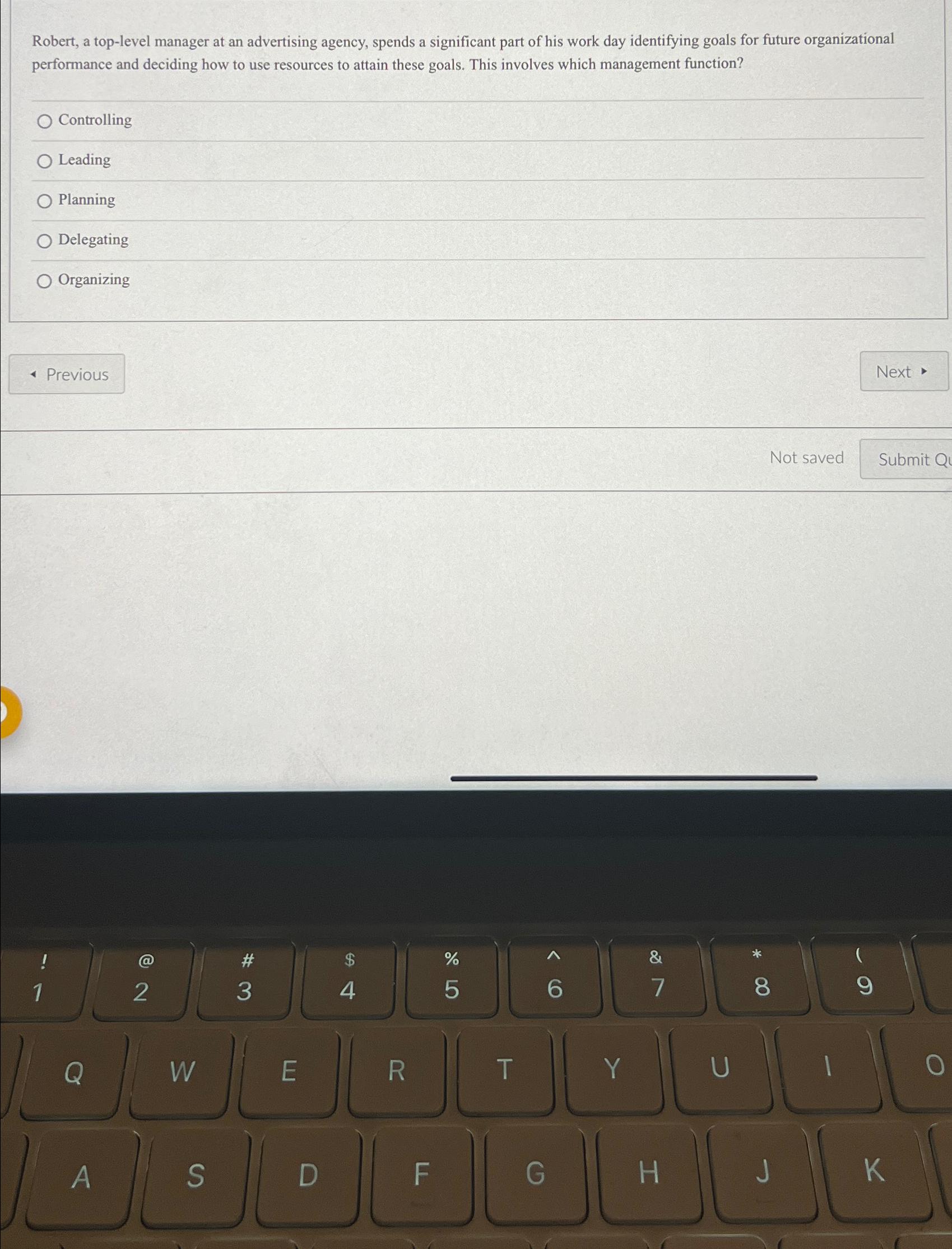 Solved Robert, a top-level manager at an advertising agency, | Chegg.com
