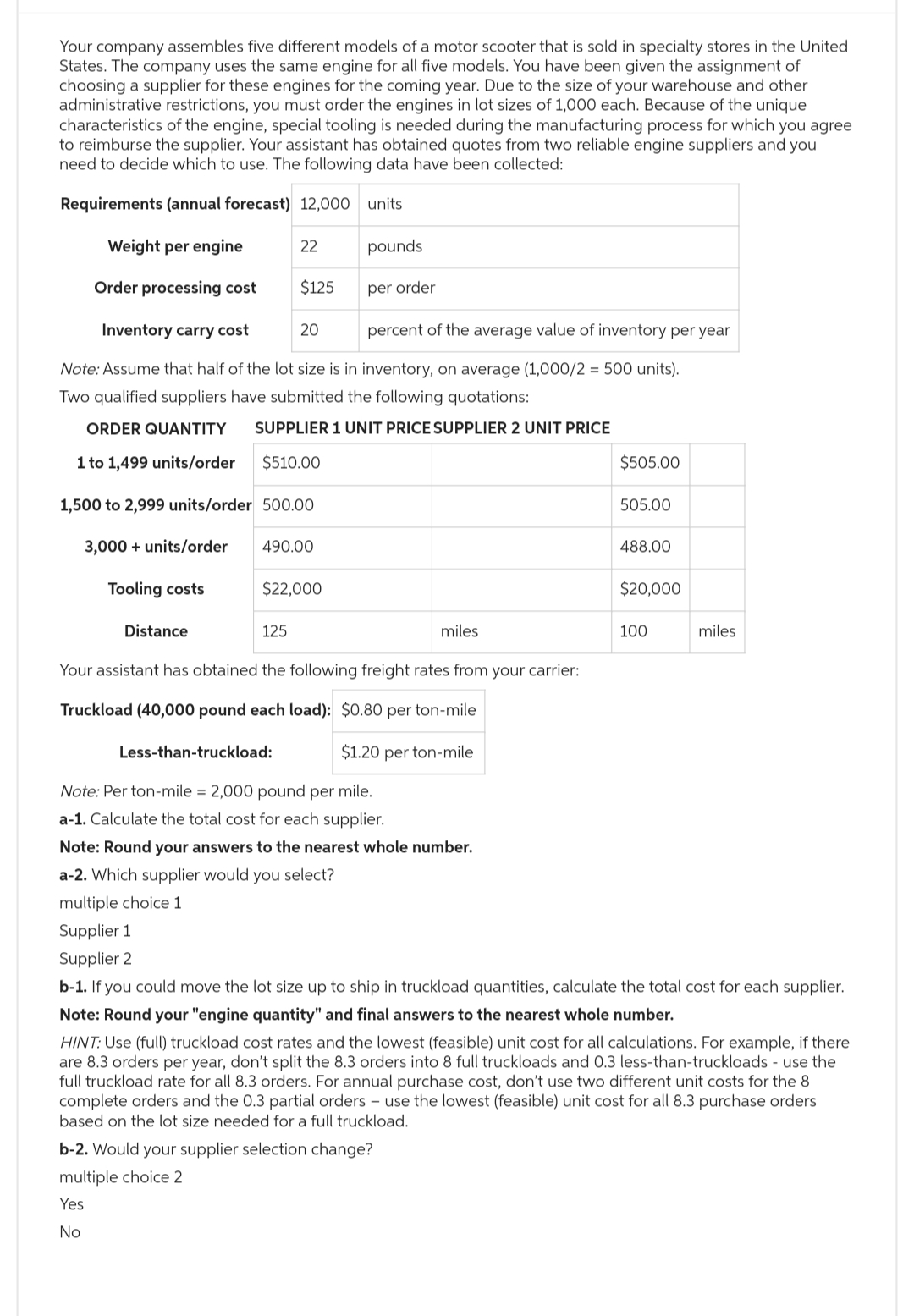 Solved Your company assembles five different models of a | Chegg.com