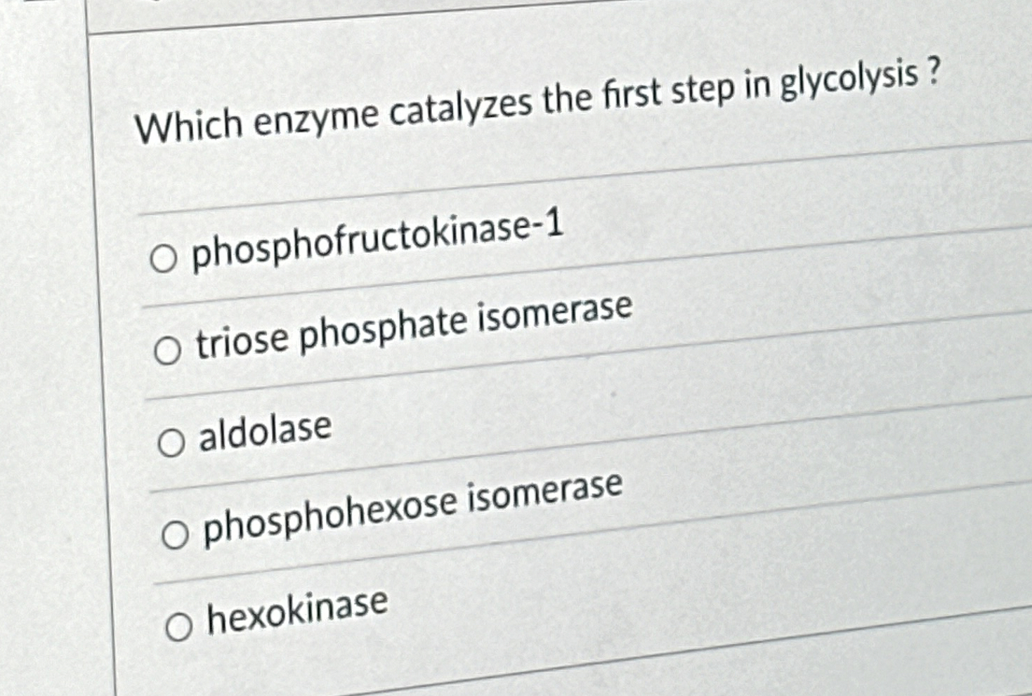 Solved Which enzyme catalyzes the first step in | Chegg.com