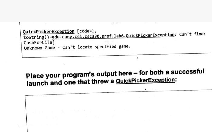 Solved Assignment: Making our Lotto QuickPicker Solution | Chegg.com