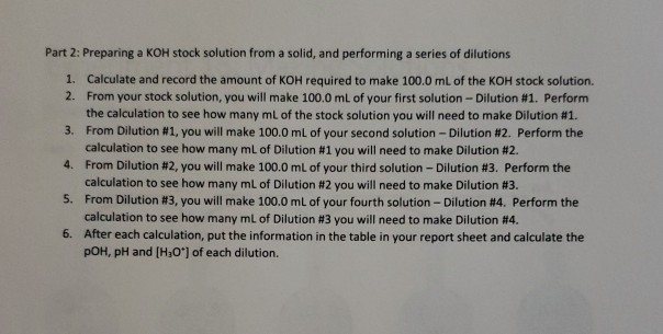 Solved Experiment 16: Making Solutions Introduction: | Chegg.com