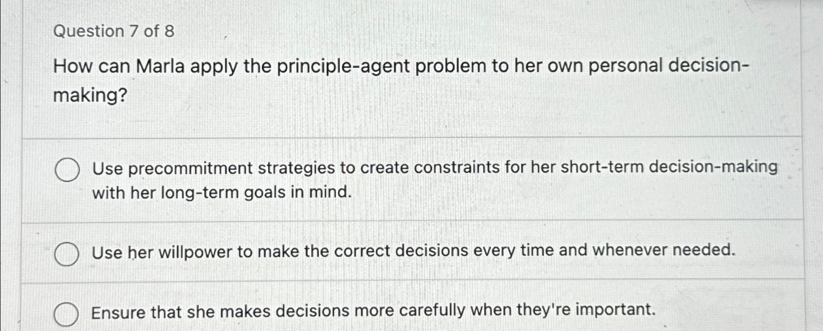 Solved Question 7 ﻿of 8How can Marla apply the | Chegg.com