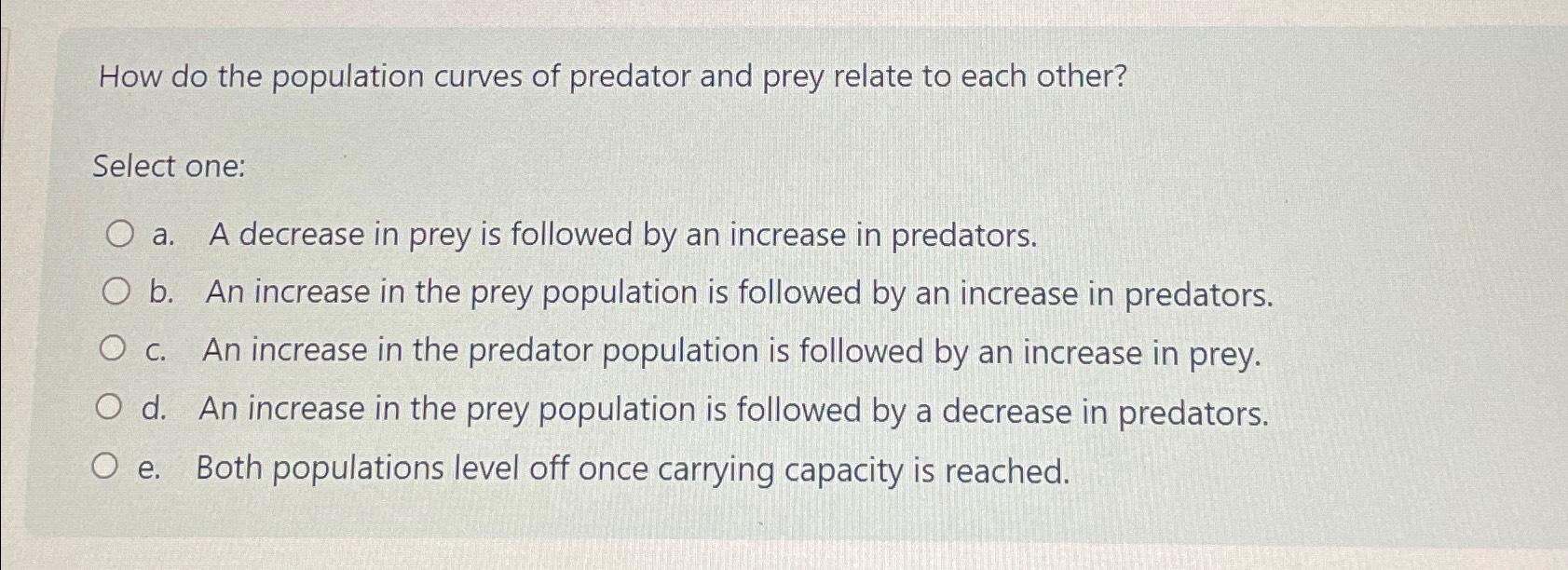 Solved How do the population curves of predator and prey | Chegg.com