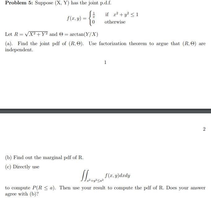 Problem 5: Suppose (X, Y) has the joint | Chegg.com Problem 5: Suppose (X, Y) has the joint | Chegg.com