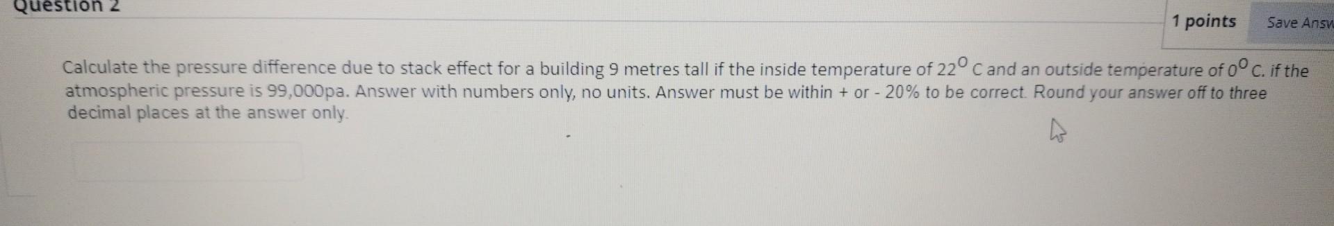 Solved Calculate the pressure difference due to stack effect | Chegg.com