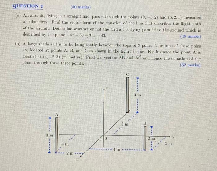 Solved (a) An aircraft, flying in a straight line, passes | Chegg.com