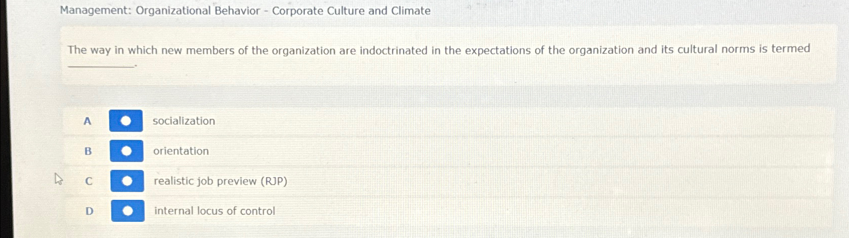Solved Management: Organizational Behavior - ﻿Corporate | Chegg.com