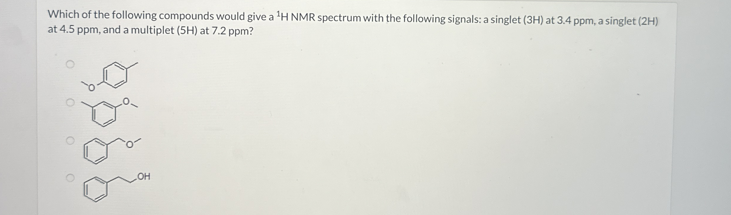 Solved Which of the following compounds would give a ?1H | Chegg.com