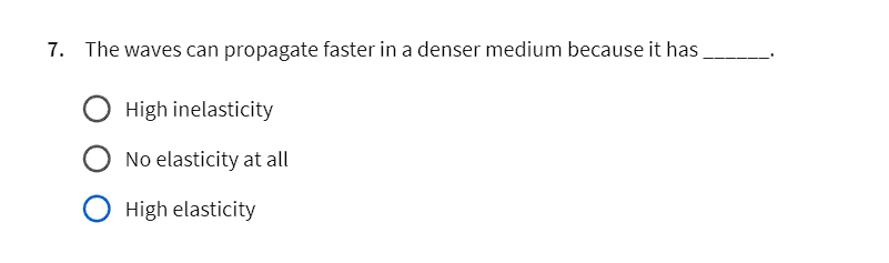 Solved The waves can propagate faster in a denser medium | Chegg.com