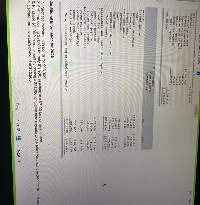 Solved 3 125 tave Netlog Expenses Cost of goods sold | Chegg.com