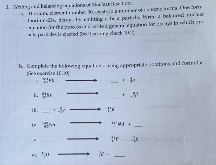 Solved 2. In a tabular format, list the symbol, mass number, | Chegg.com