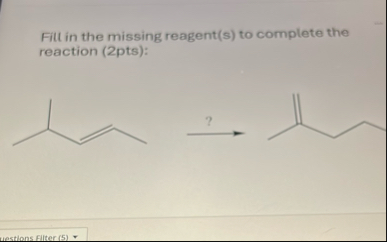 Solved Fill in the missing reagent(s) ﻿to complete the | Chegg.com