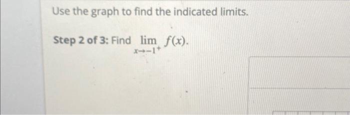 Solved Use the graph to find the indicated limits. Step 2 of | Chegg.com
