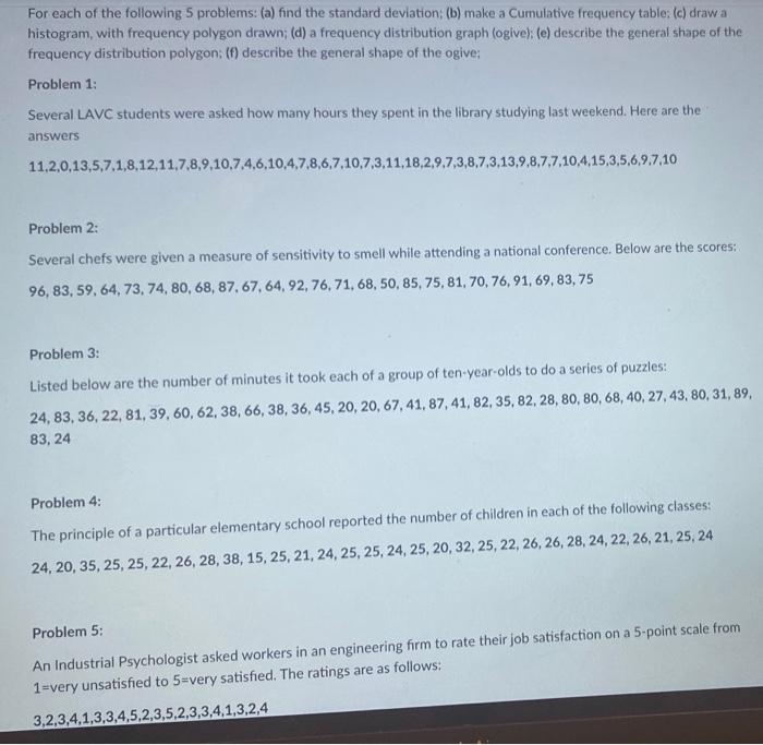Solved solve problem 5 by answering all a-f questions and | Chegg.com