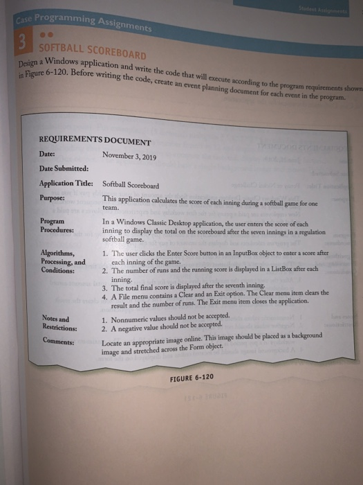 Solved ce Programming Assignments SOFTBALL SCOREBOARD | Chegg.com