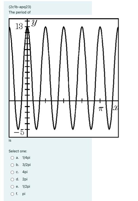 Solved b. 3/2pi c. 4pi d. 2pi e. 1/2pi | Chegg.com