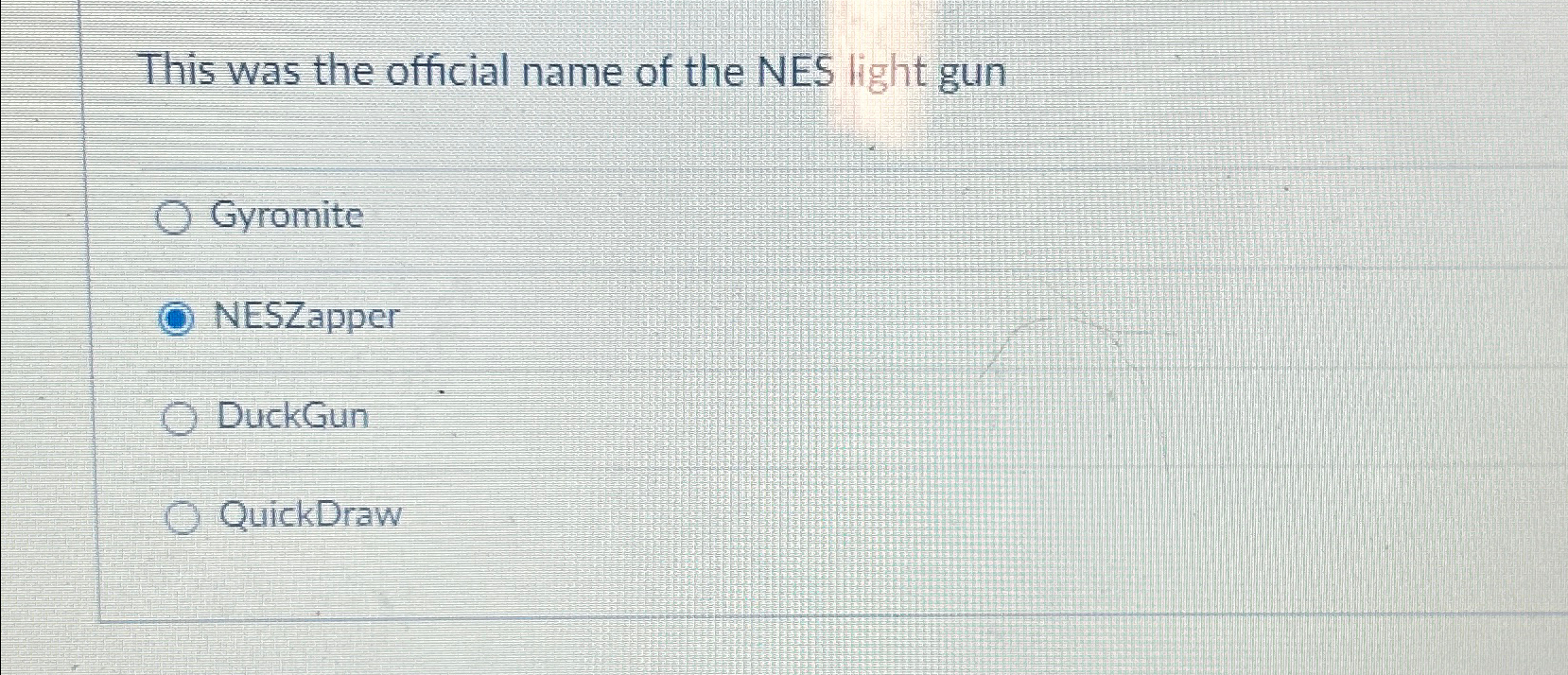 Solved This was the official name of the NES light | Chegg.com