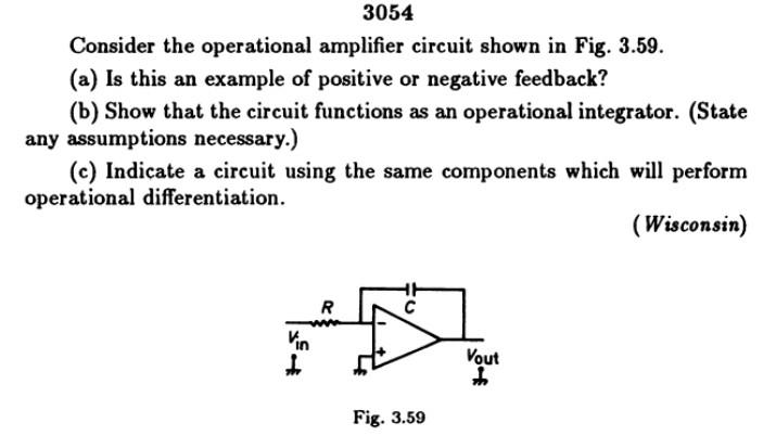 Solved 3056 An analog computer circuit, as shown in Fig. | Chegg.com