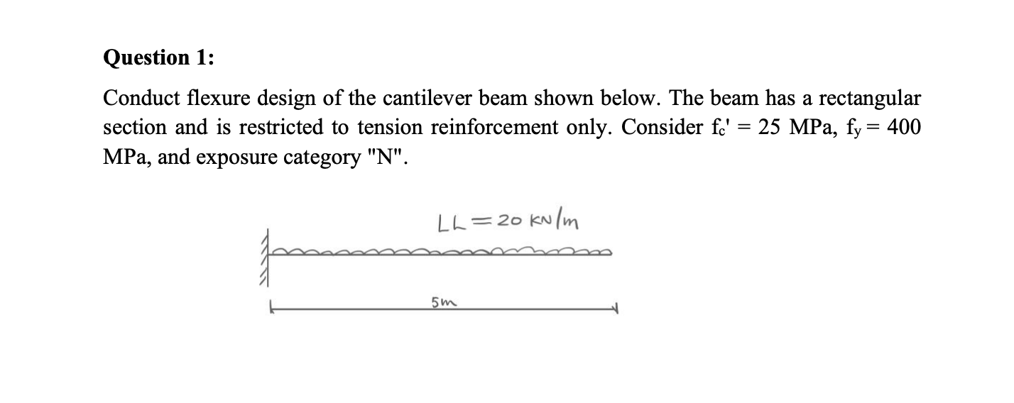 Solved Question 1:Conduct flexure design of the cantilever | Chegg.com