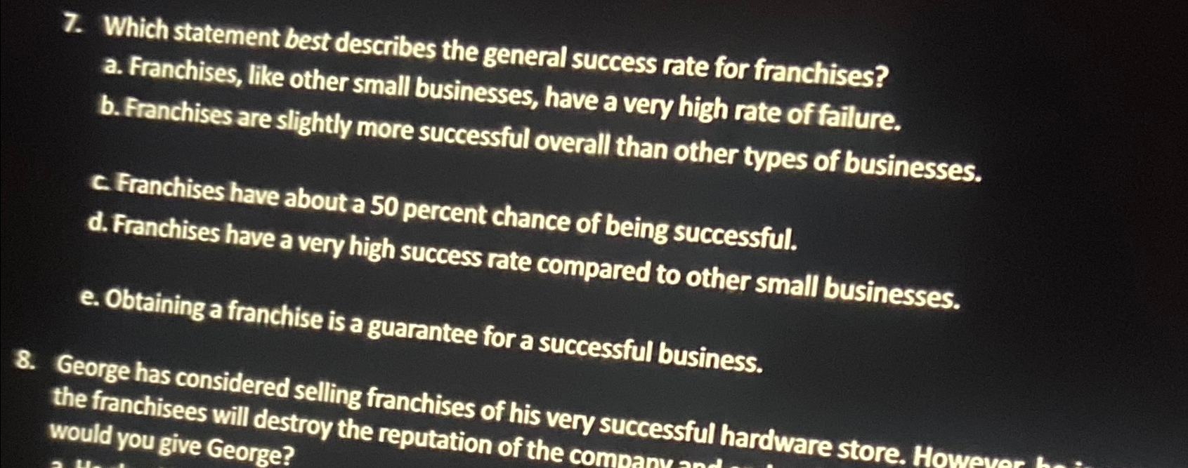 Solved Which statement best describes the general success | Chegg.com