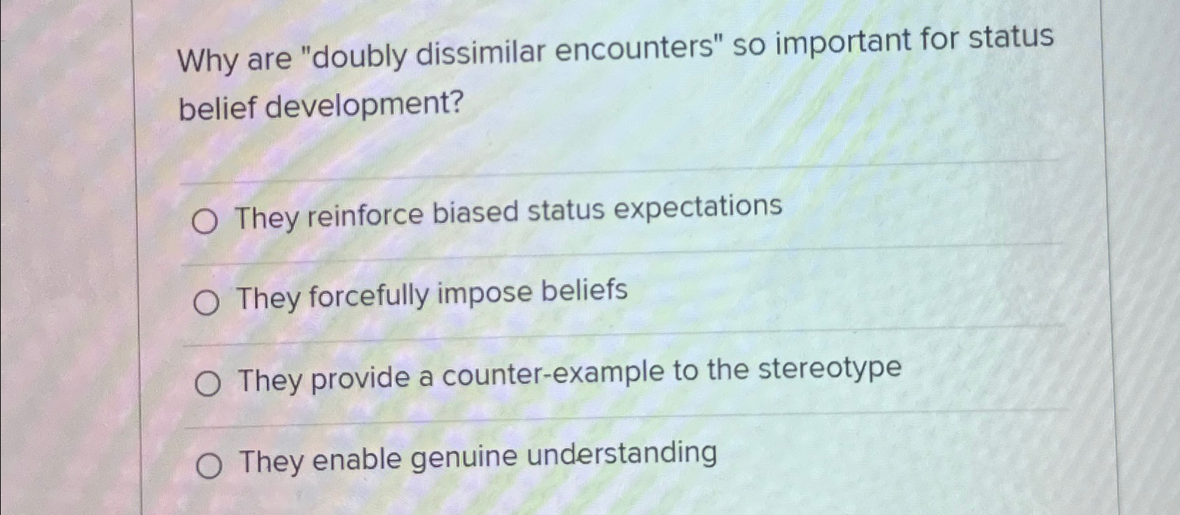 Solved Why are "doubly dissimilar encounters" so important | Chegg.com