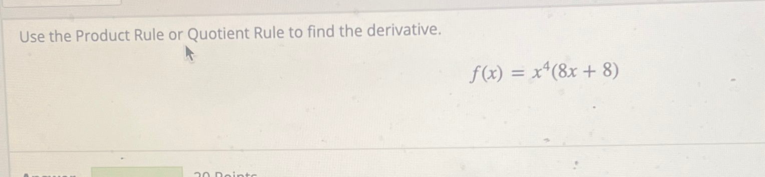 Solved Use the Product Rule or Quotient Rule to find the | Chegg.com
