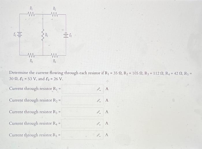 Solved Determine The Current Flowing Through Each Resistor