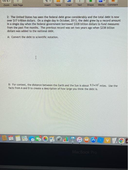 Solved 125% Zoom Add Page Insert Table Chart Text Shape | Chegg.com