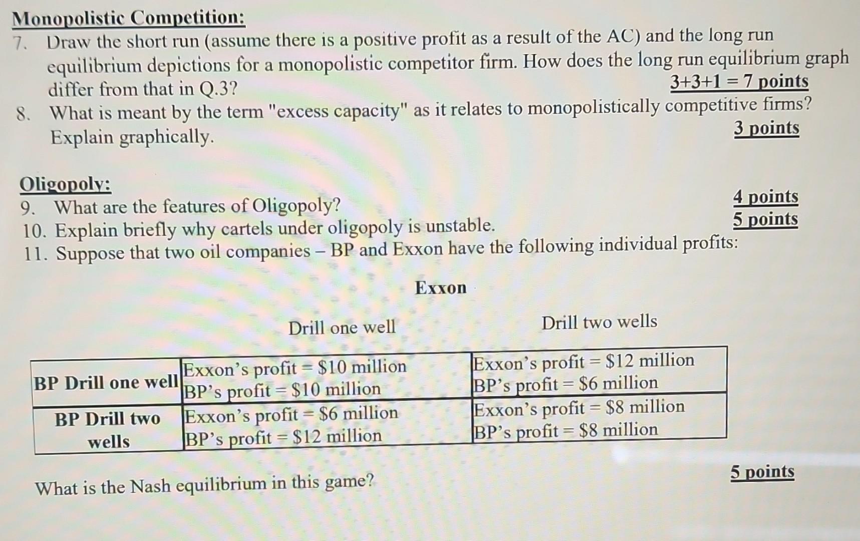 Solved Points: 50 Perfect Competition: 1. Use a graph to | Chegg.com