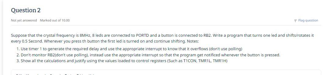 Solved Question 2Not yet answered Marked out of 10.00Suppose | Chegg.com