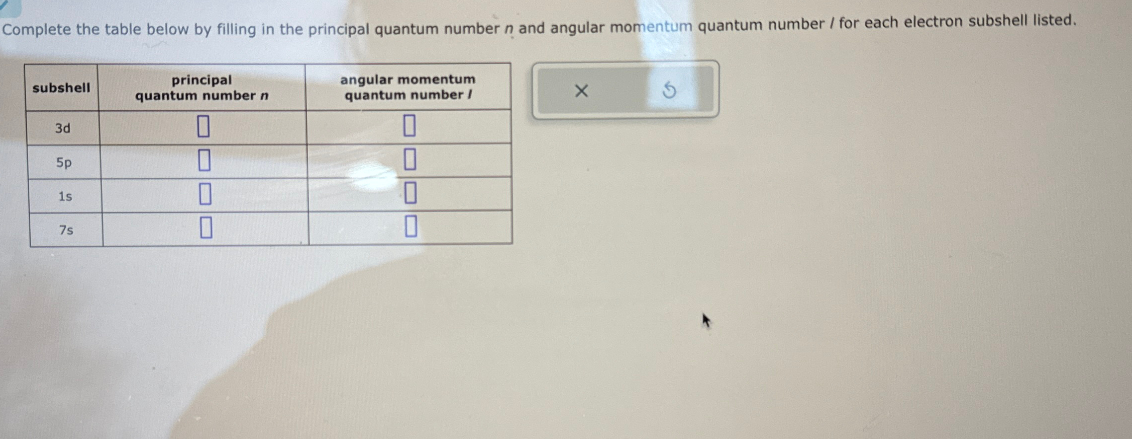Solved Complete the table below by filling in the principal | Chegg.com