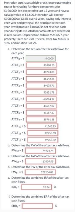 Solved Henredon purchases a high-precision programmable | Chegg.com