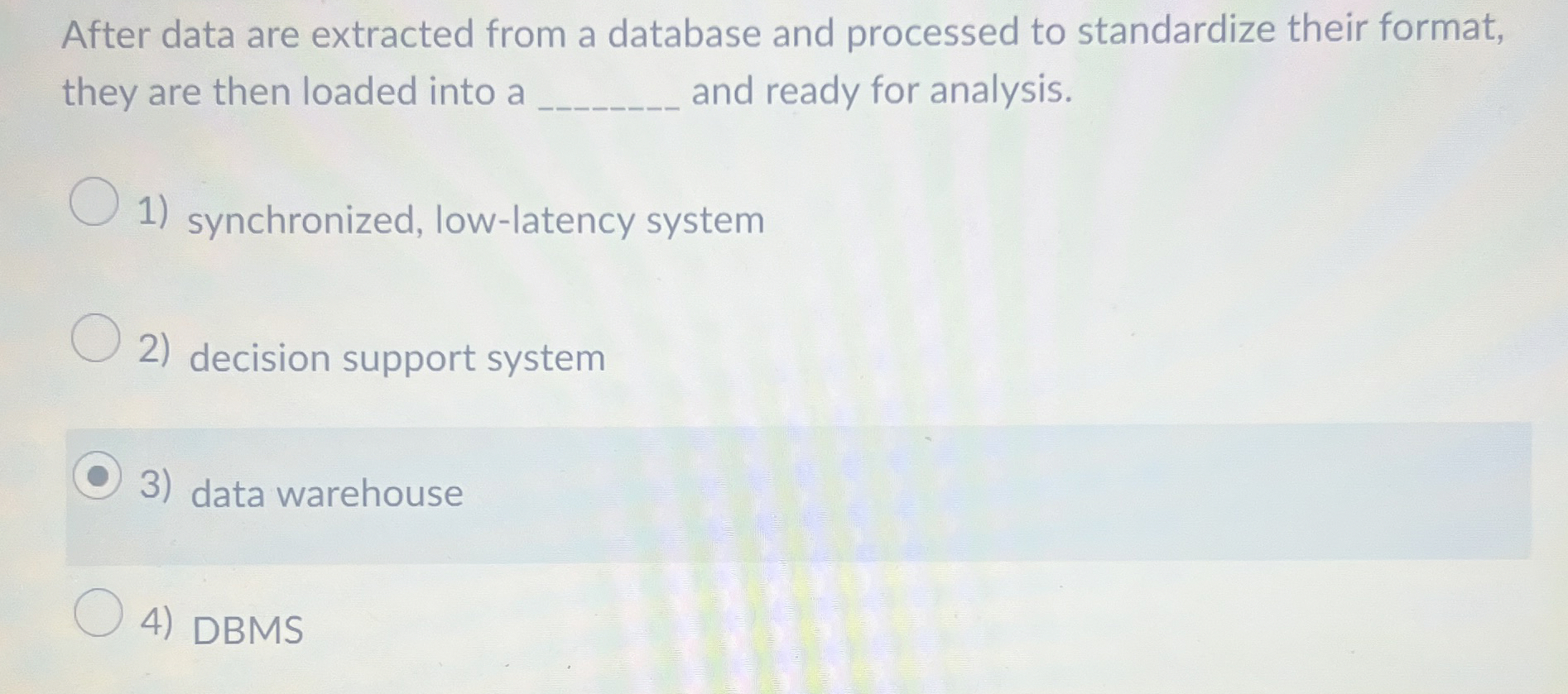 Solved After data are extracted from a database and | Chegg.com