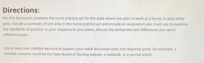 Solved Directions: For this discussion, examine the nurse | Chegg.com